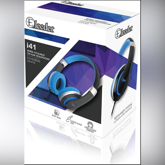 Elecder | Other | Elecder I4 Wired Foldable Over Ear Kids Blue ...